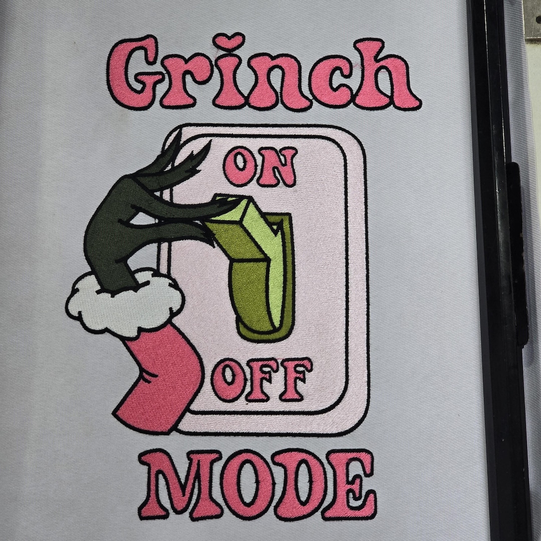 Grinch Mood on Off,christmas Machine Embroidery Pattern, Holiday ...
