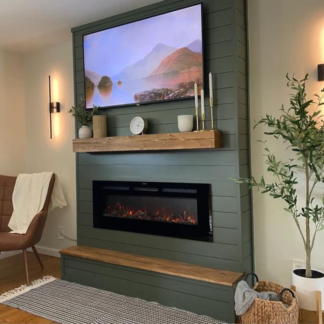 Fireplace Mantel Floating Mantel Custom Fireplace Mantel TV Shelf Rustic Shelving Floating Shelving Wood Mantel Rustic Mantel Etsy