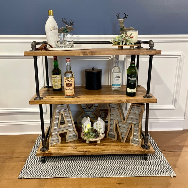 Rustic Bar Cart - Etsy