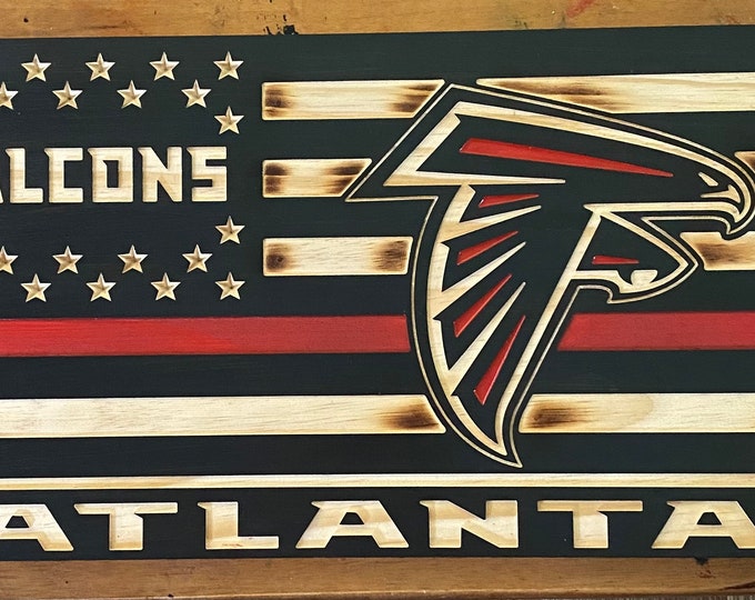 Falcons Themed Wooden Flag - Etsy