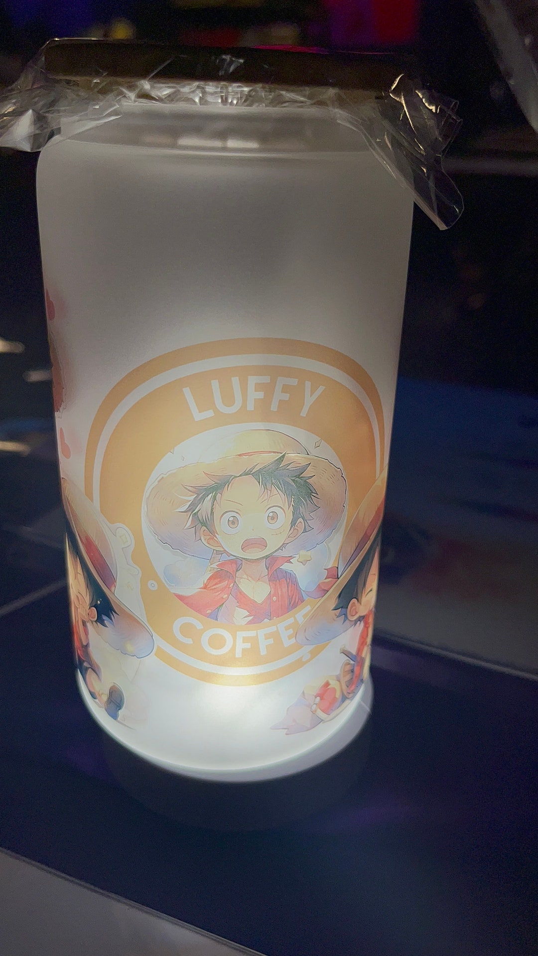 Anime Luffy Glass Tumbler - Etsy
