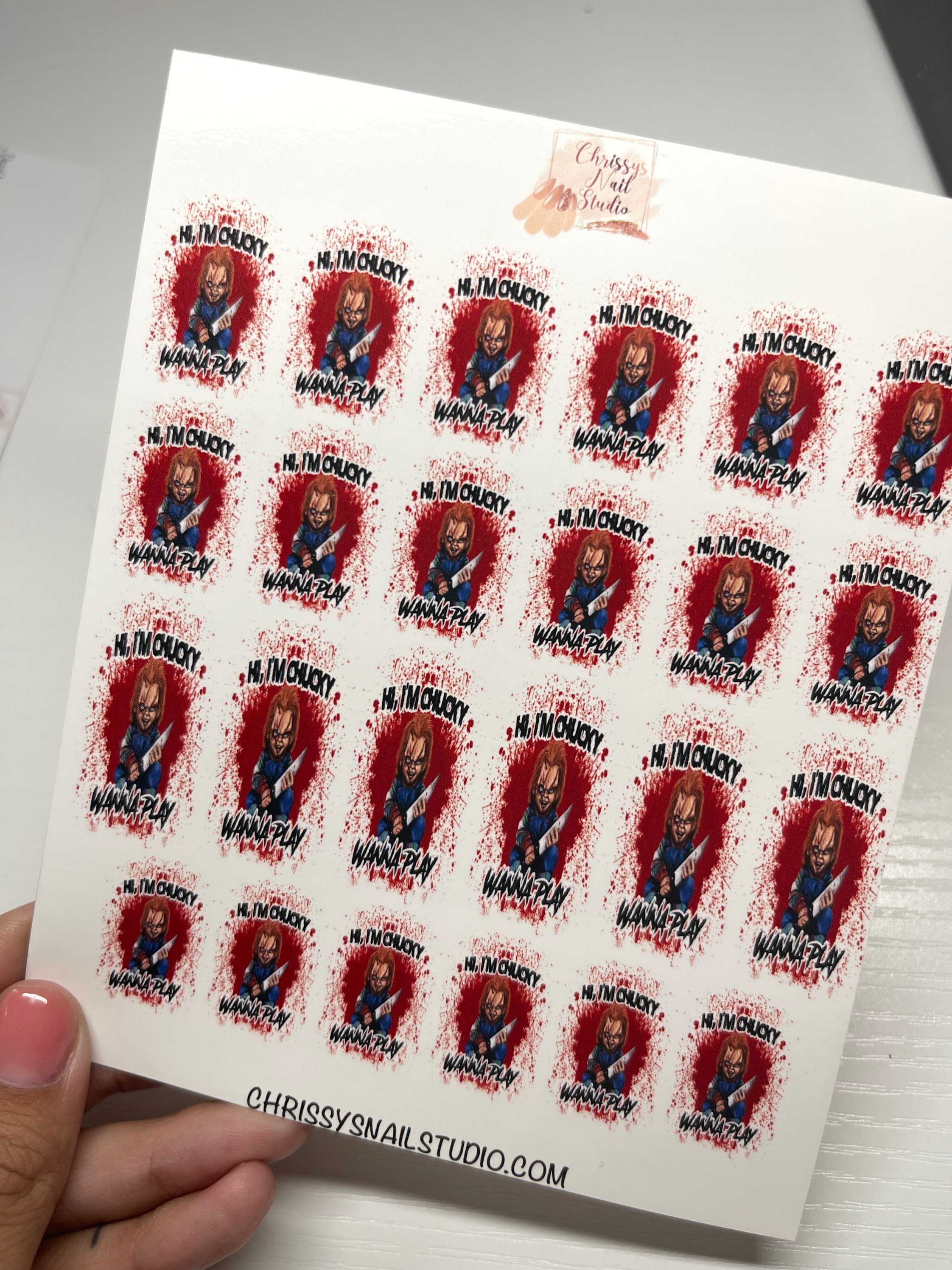 Chucky Nail Decals - Etsy