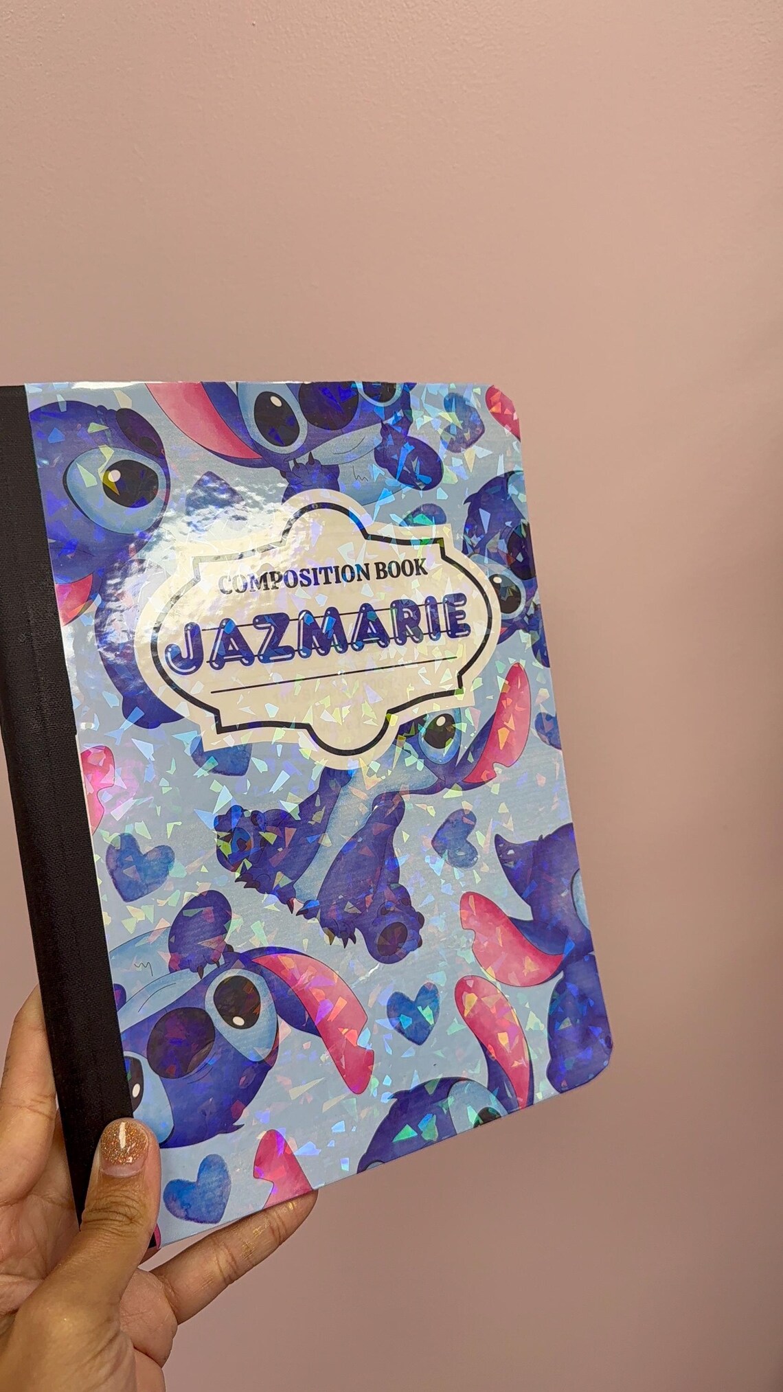 Custom Composition Notebook – Personalized Name & Cartoon Design – Back ...