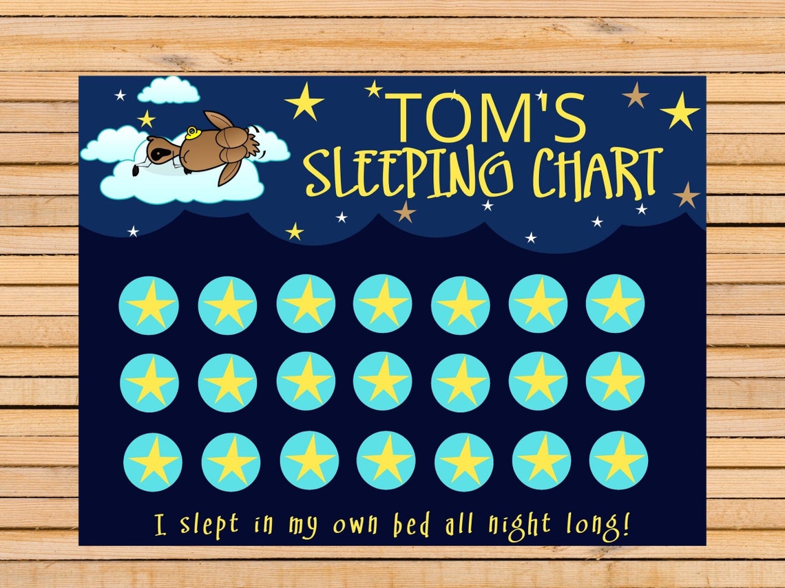Toddler Sleep Chart Kids Sleep Chart Toddler Routine Sleep | Etsy
