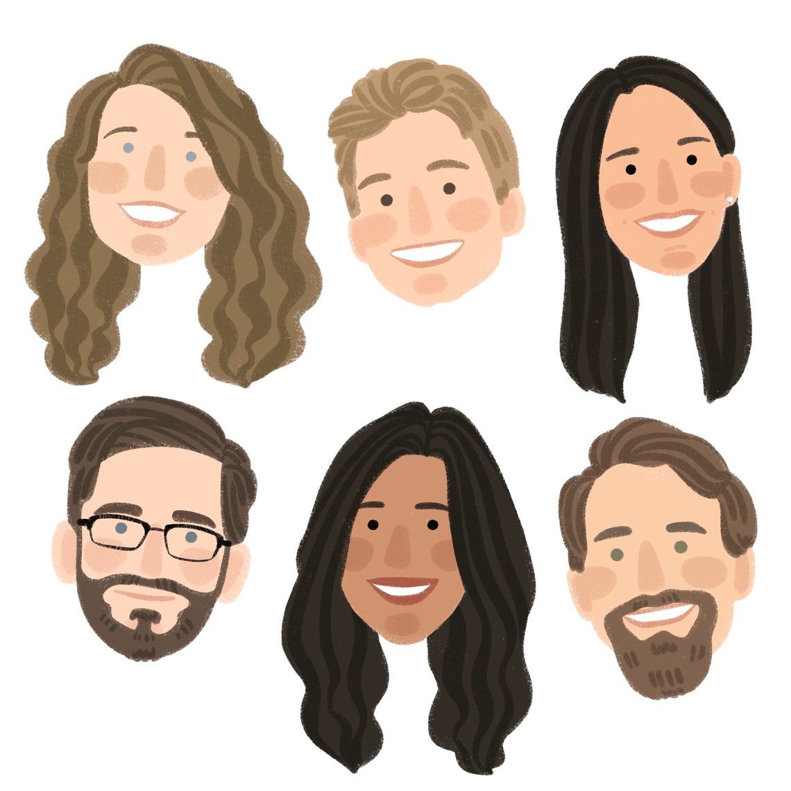 Cute custom avatar icon illustration social media and blog | Etsy