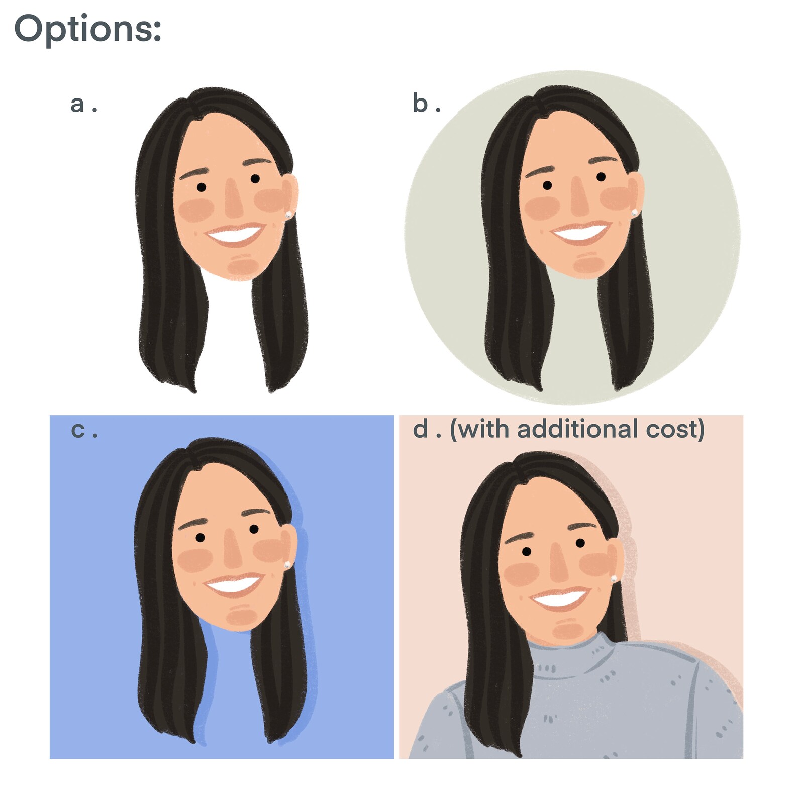 Cute custom avatar icon illustration social media and blog | Etsy