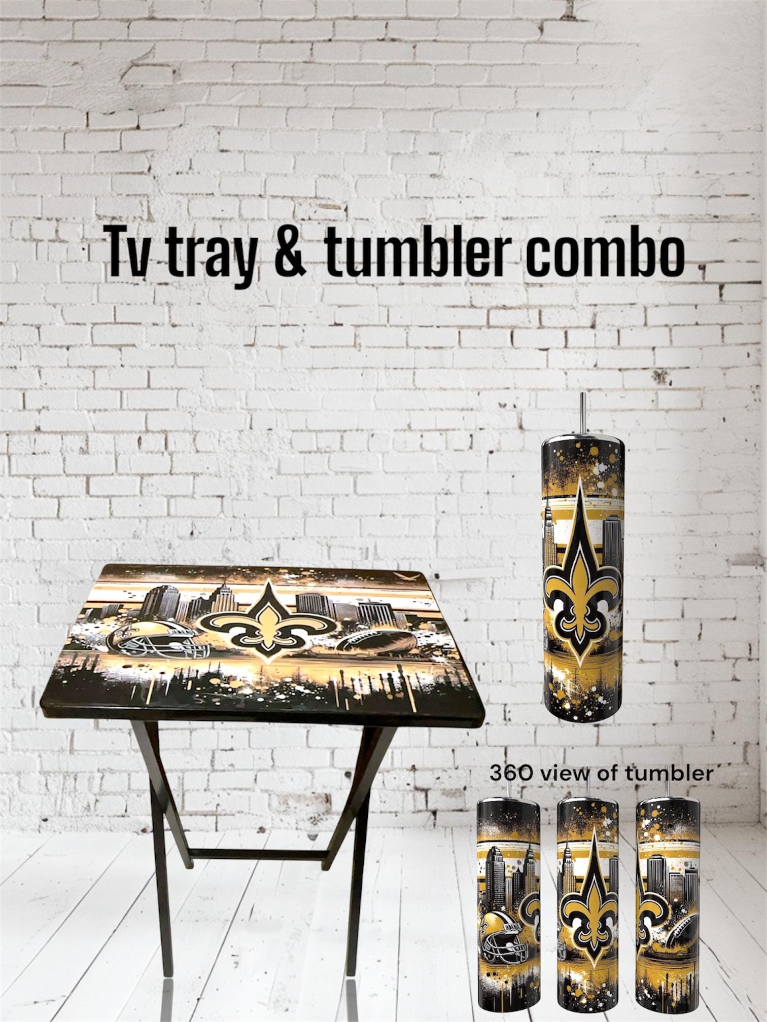 Custom Saints Tv Tray, Sports Tv Tray, Personalized New Orleans Serving ...