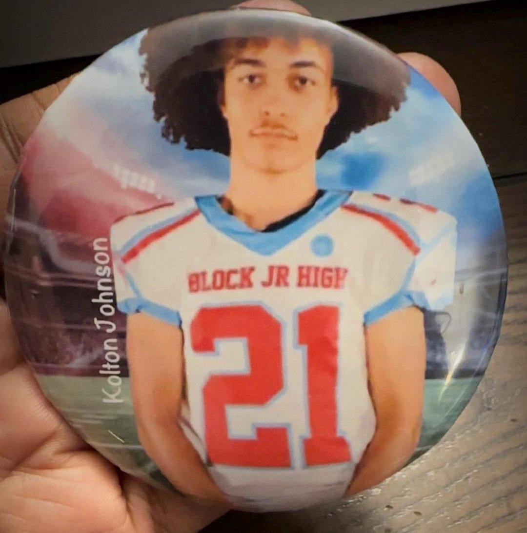 Personalized Memorial Buttons|football Player Button|3 Inch Buttons for ...