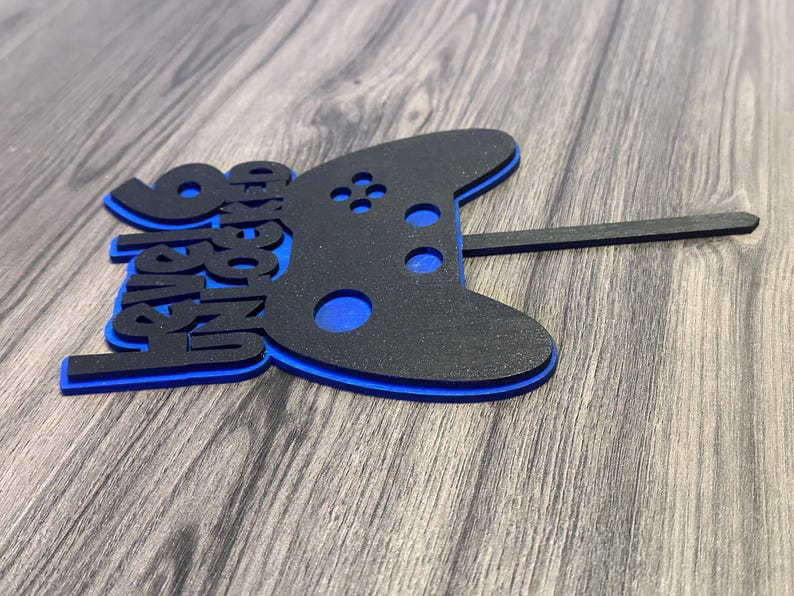Level Unlocked Cake Topper With Any Age, Custom Gamers Cake Topper ...