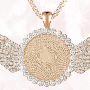 Custom Angel Wing Necklace|angel Wing Necklace|necklace With Picture ...