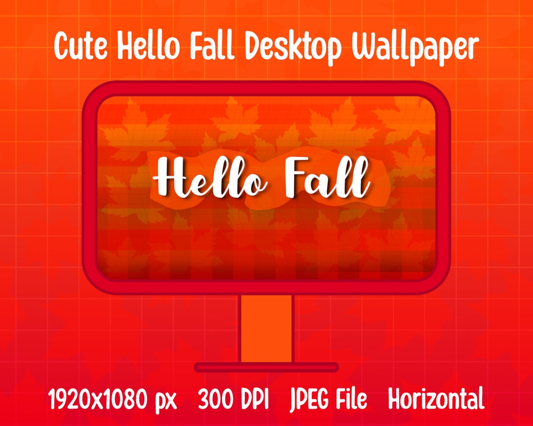 Digital Fall Themed Desktop Wallpaper - Cute Fall Wallpaper - Wallpaper ...