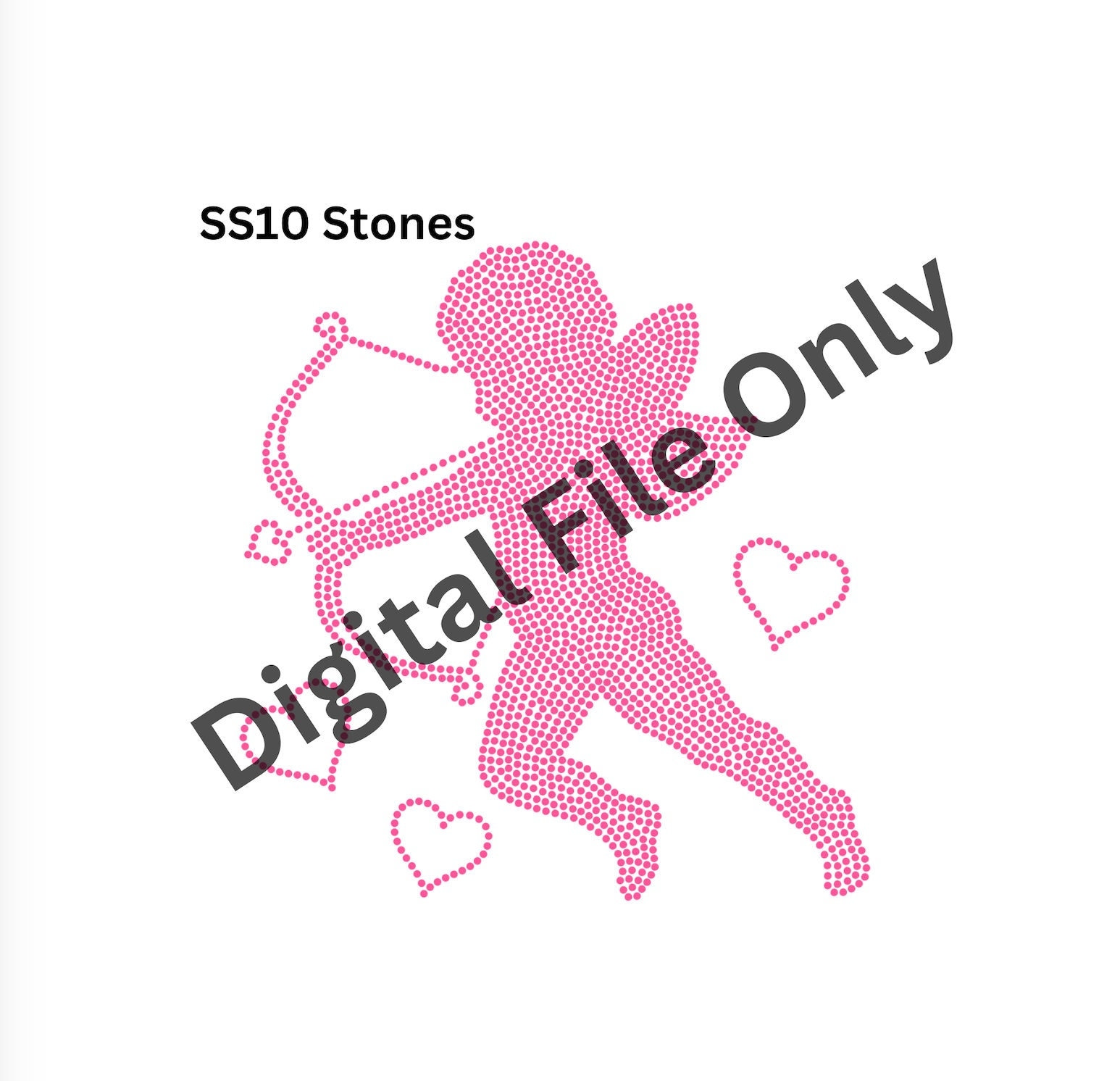 Rhinestone Template Digital File Only Cupid SS10 Stones - Etsy