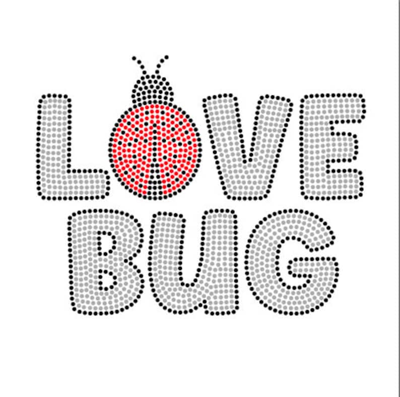 Rhinestone Template (digital File Only) 10SS Love Bug - Etsy