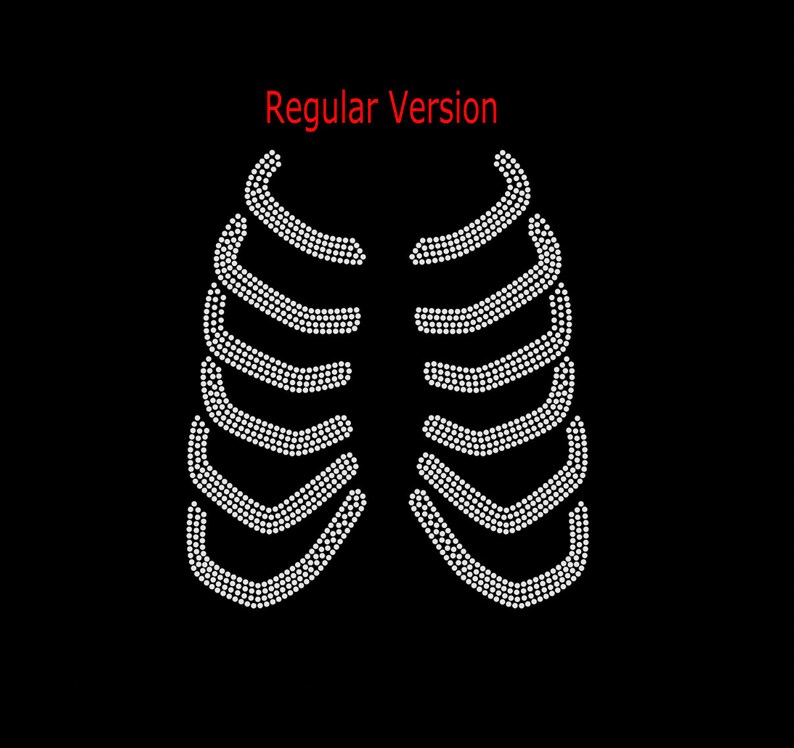 2 Rhinestone Templates digital Files Only Rib Cage - Etsy