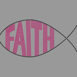 Faith Rhinestone Template - Digital File Only - Faith Fish (2 Sizes ...
