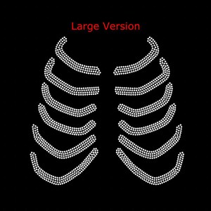 2 Rhinestone Templates digital Files Only Rib Cage - Etsy