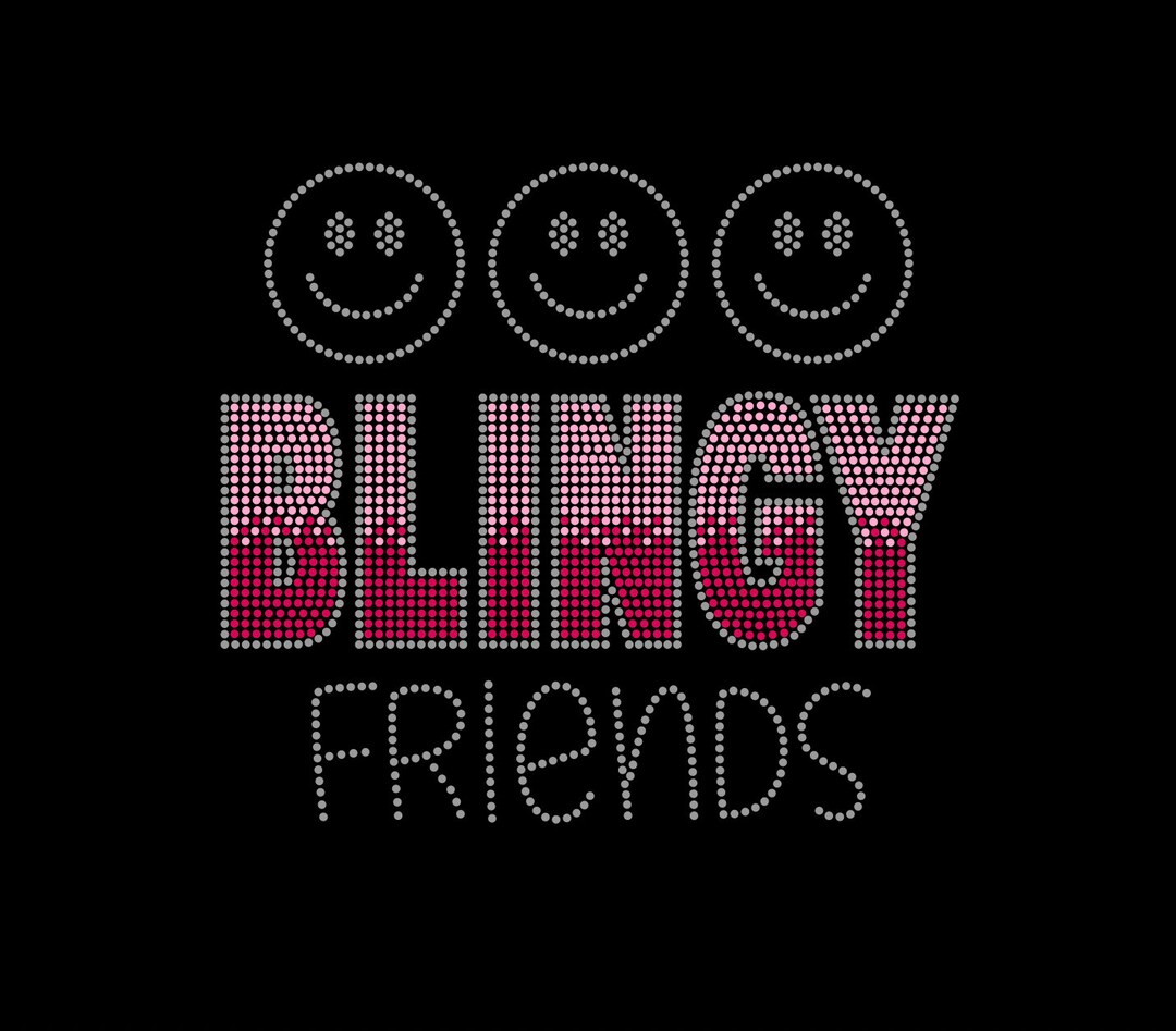 Rhinestone Template Blingy Friends - Etsy