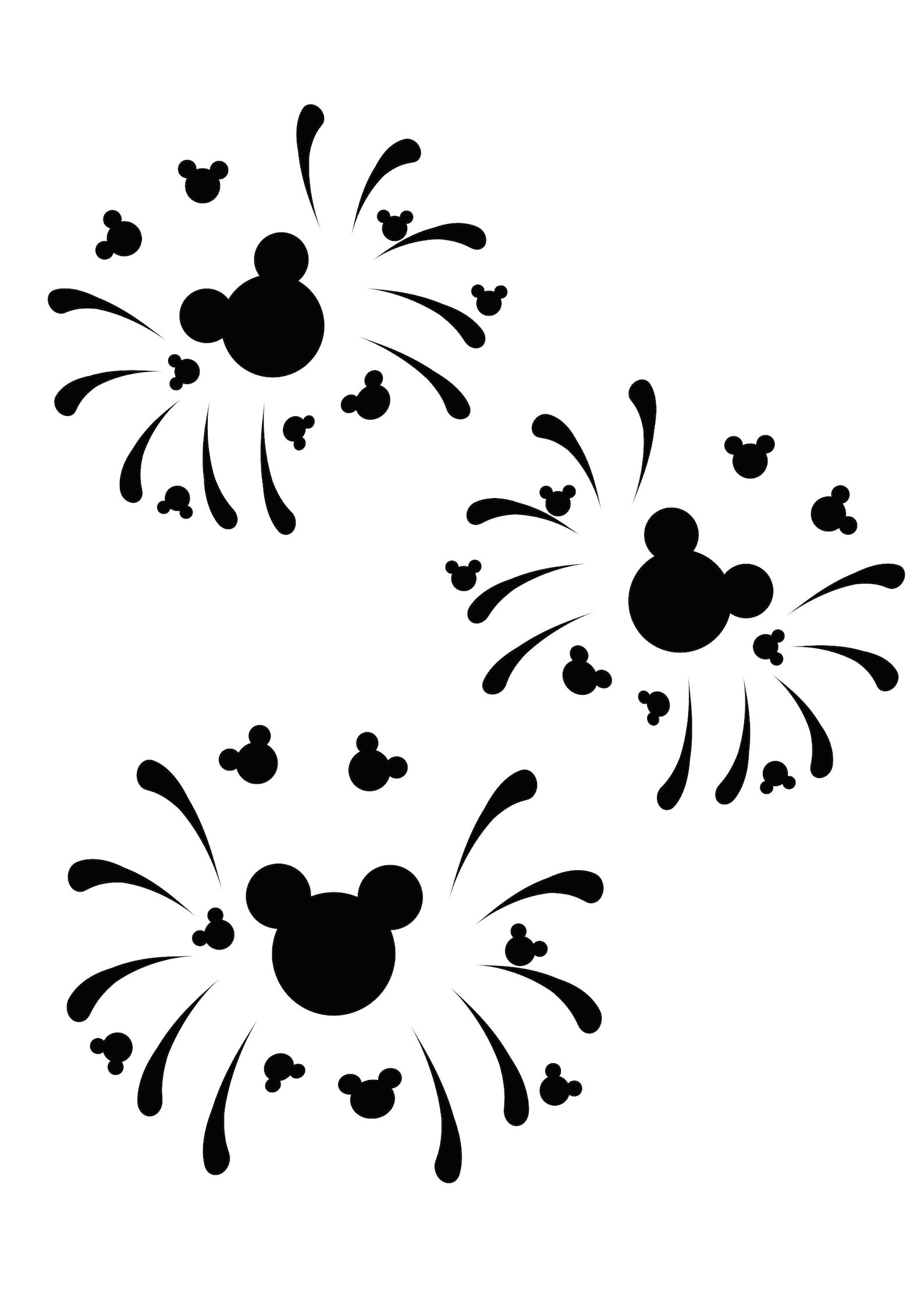 Mickey Mouse Head Fireworks SVG PNG Dxf Eps Disney fireworks | Etsy