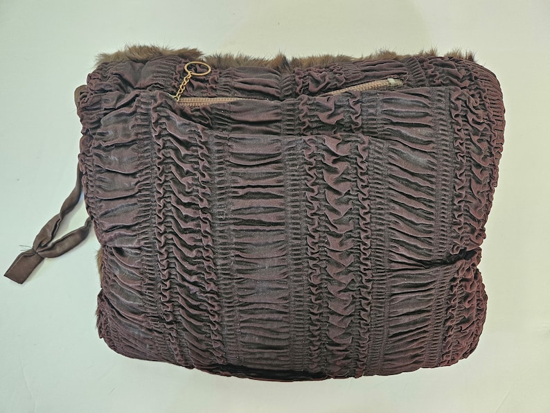 Vintage 1940s Genuine Mink Fur Muff Muffler Hand Warmer & Kover Zip ...