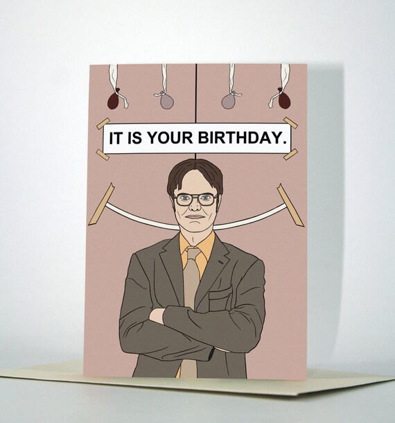 The Office Dwight Birthday Card | Etsy