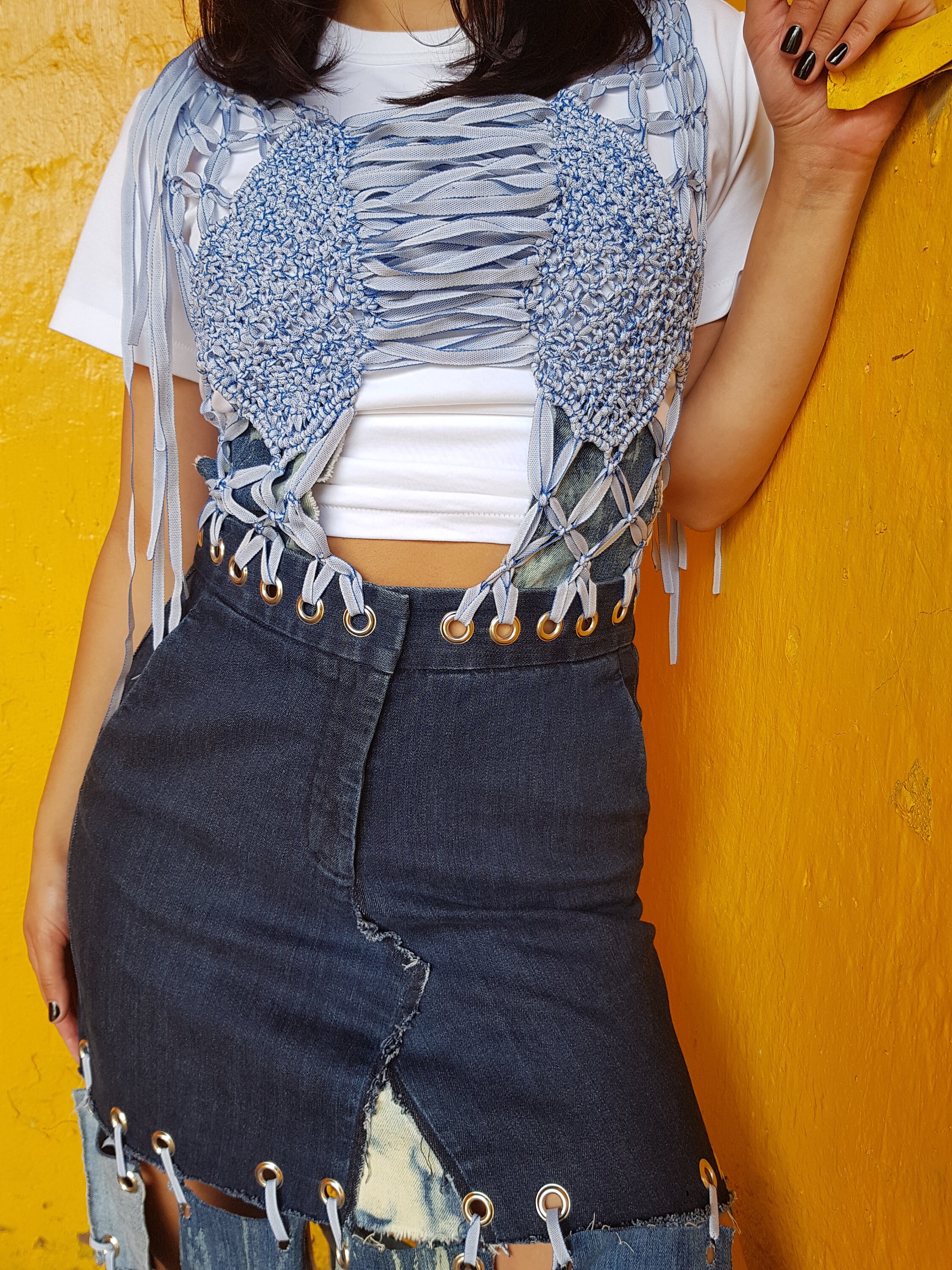 Denim Macrame Festival Summer Dress - Etsy