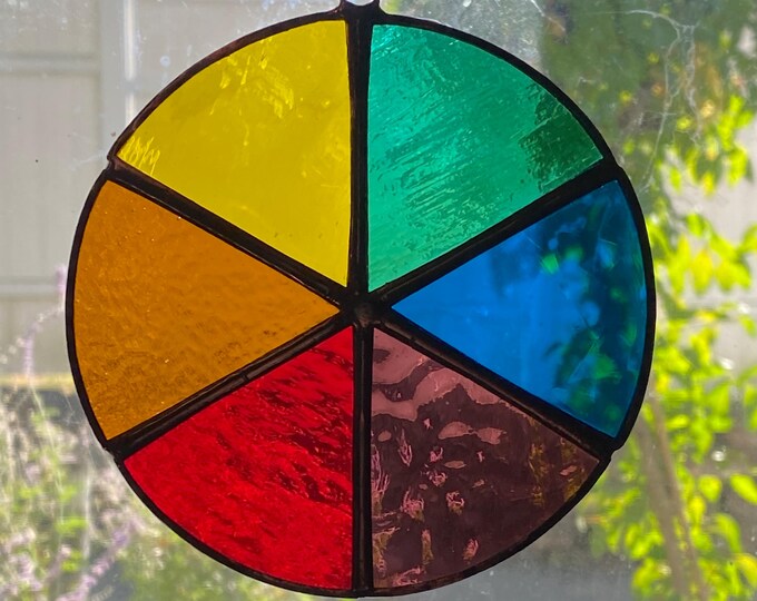 Stained Glass Color Wheel Suncatcher - Etsy
