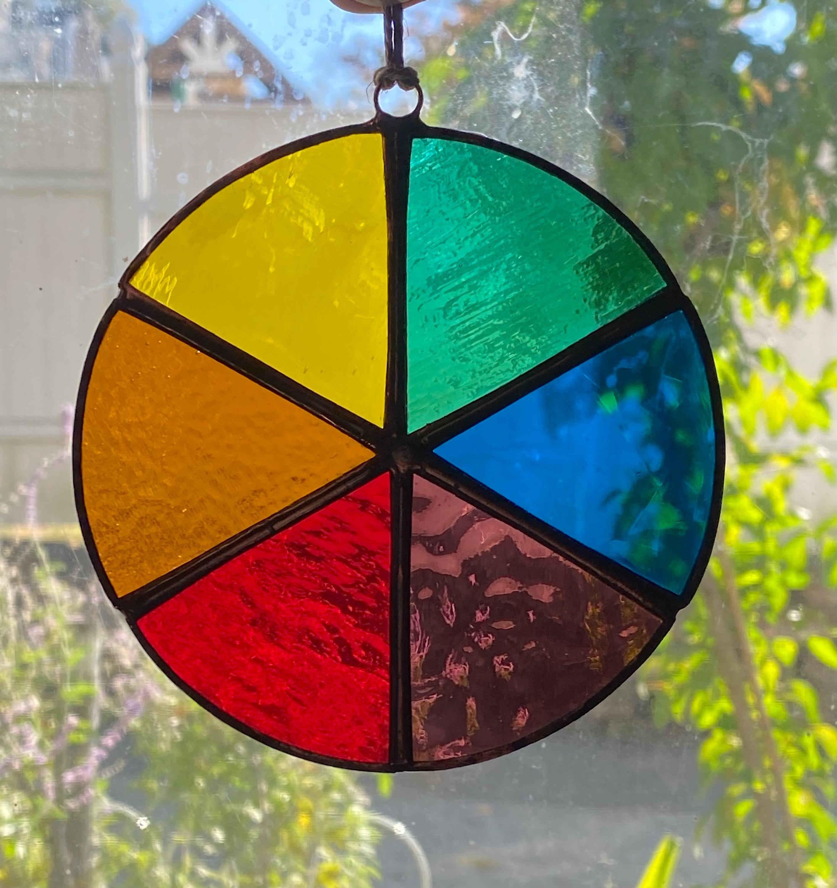 Stained Glass Color Wheel Suncatcher - Etsy