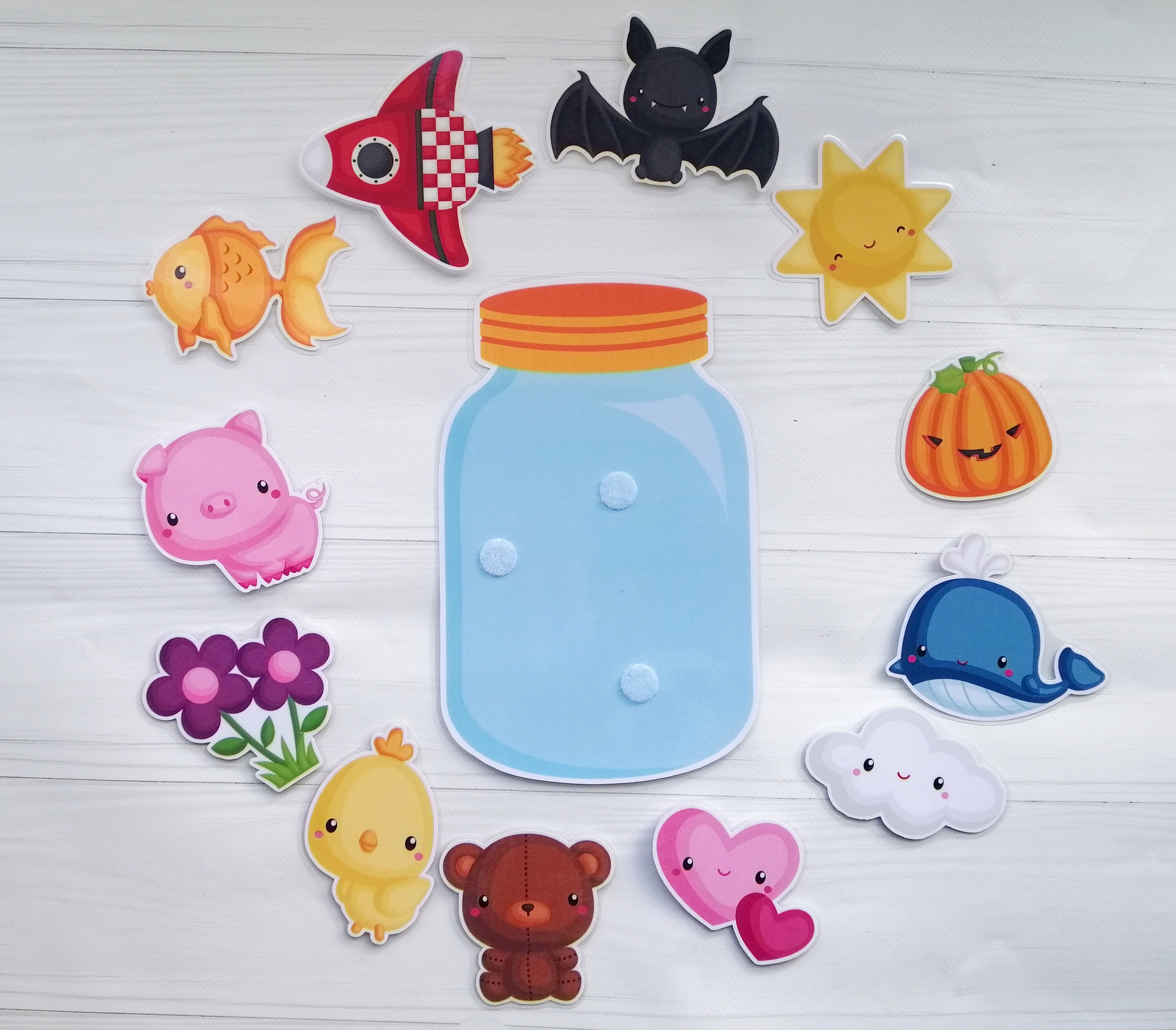 Color Sorting Jars Color Matching Activity Learning Colors | Etsy