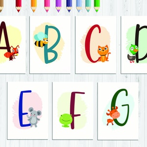 Animal Alphabet Flash Cards - Homeschool Activities - ABC Cards ...