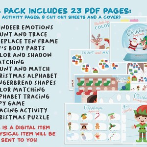 Printable Christmas Busy Book, Toddler Activity Binder, Toddler Busy ...