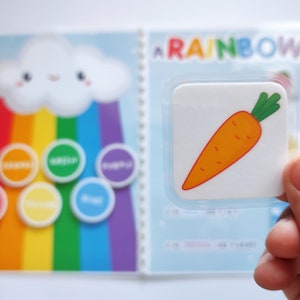 Rainbow Color Matching Activity, Busy Book Pages, Homeschool Printable ...