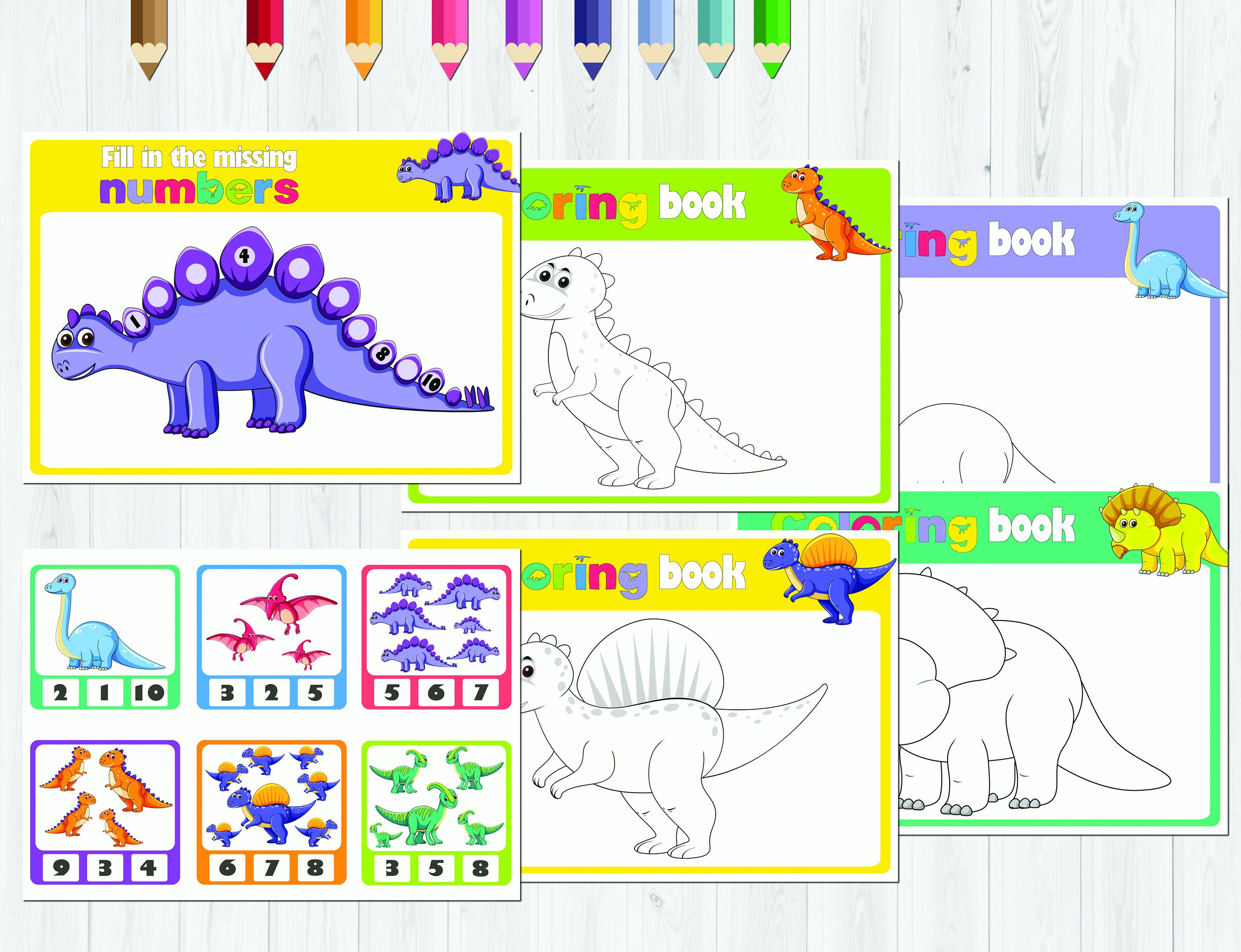 Dinosaur Learning Pack Preschool Printables Preschool | Etsy