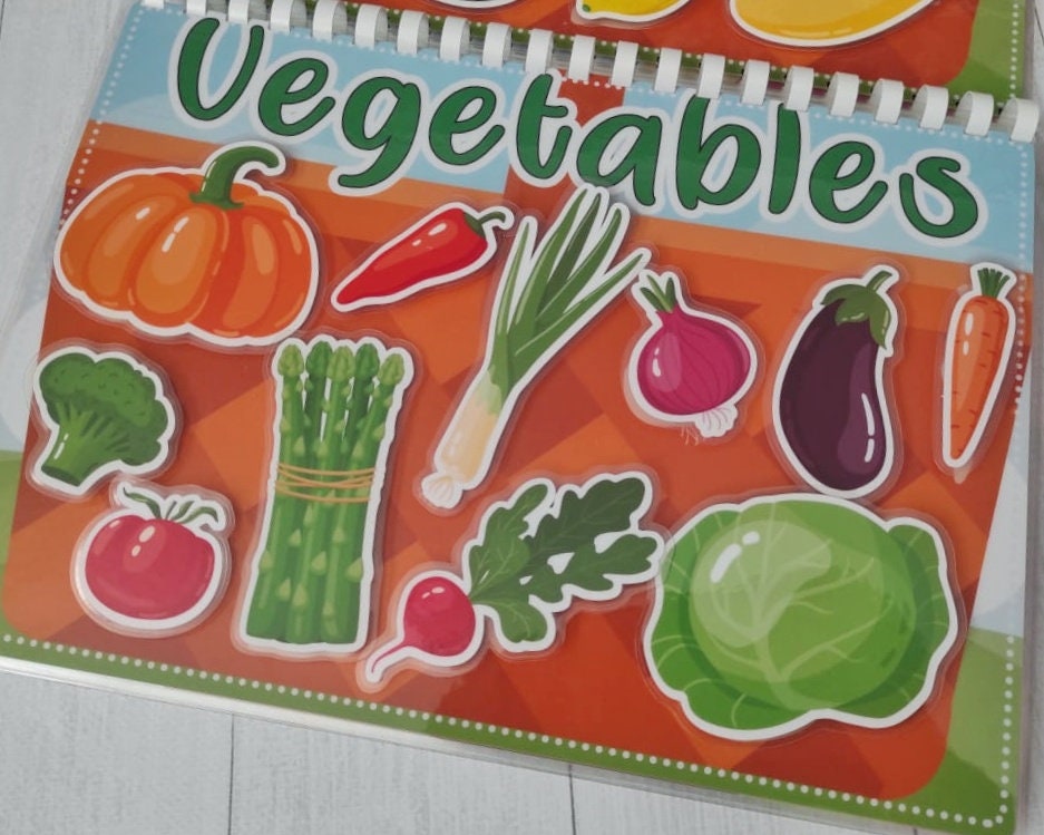 Fruits and Vegetables Sorting Kid's Busy Book Printable - Etsy