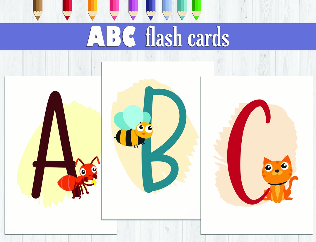 Animal Alphabet Flash Cards - Homeschool Activities - ABC Cards ...
