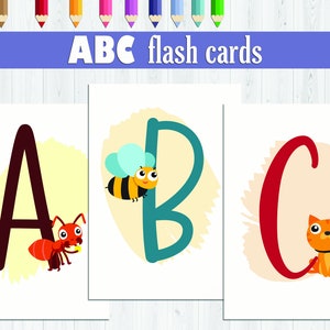 Animal Alphabet Flash Cards - Homeschool Activities - ABC Cards ...