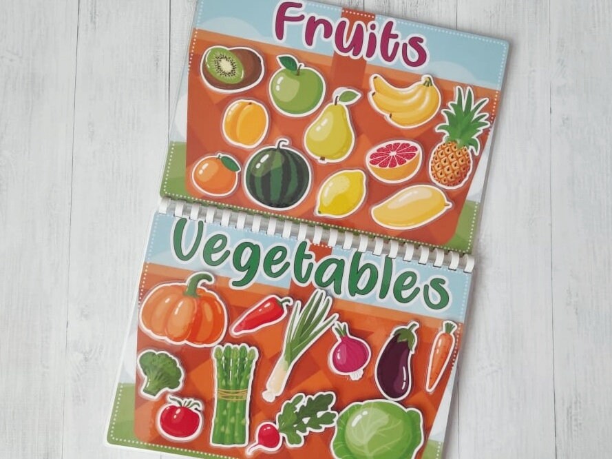 Fruits and Vegetables Sorting Kid's Busy Book Printable - Etsy