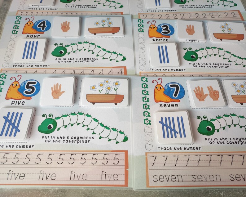 Busy Book Counting Activity Preschool Math Preschool - Etsy