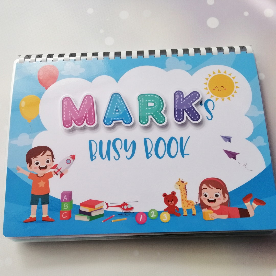 Busy Book for Homeschool Preschool, Personalized Busy Binder for Kids ...