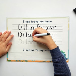 Printable Name Workbook, Personalized Dinosaur Themed Name Tracing and ...