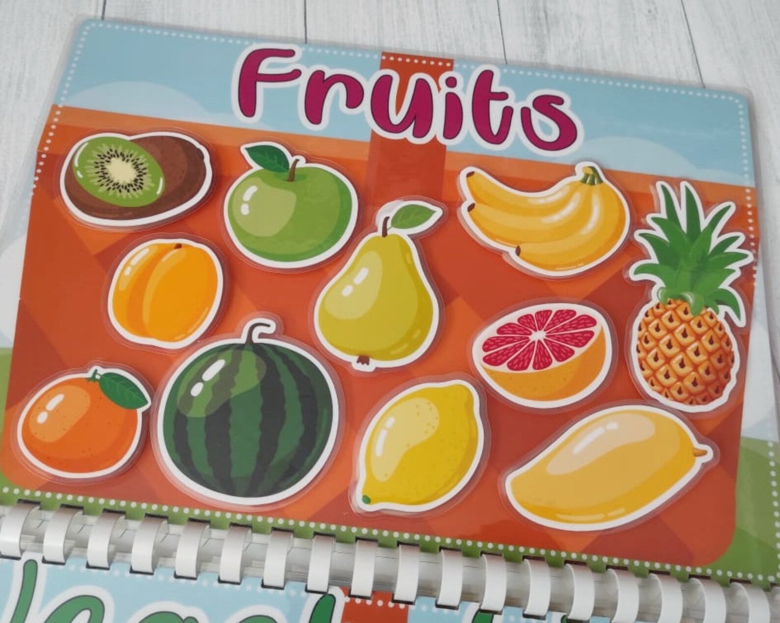 Fruits and Vegetables Sorting Kid's Busy Book Printable - Etsy