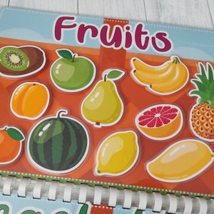 Fruits and Vegetables Sorting, Kid's Busy Book, Printable Worksheet ...