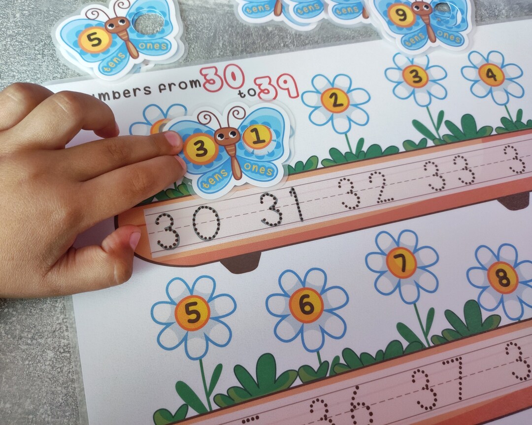Counting Activity 10-99, Preschool Math, Kids Busy Book, Busy Binder ...