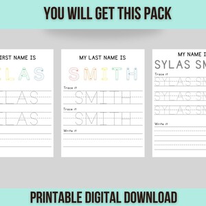 Personalized Name Name Tracing Pages, Learn to Write Name, Custom Name ...