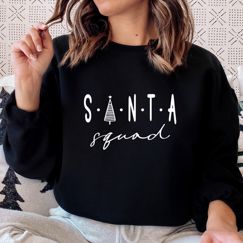 Santa Squad Sweatshirt, Christmas Squad Sweatshirt, Christmas Santa ...