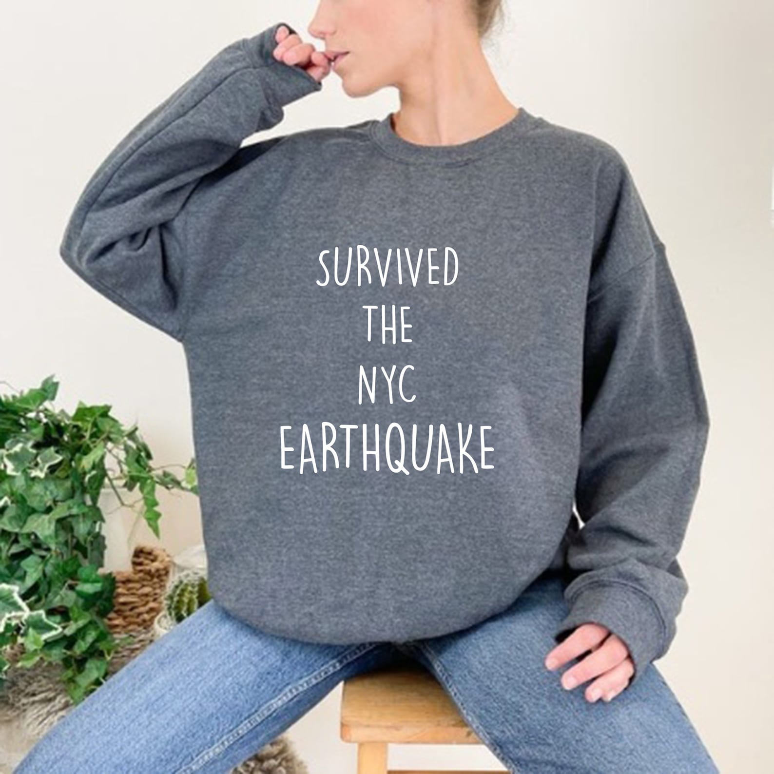 Survived the Earthquake the NYC Sweatshirt, New York Sweatshirt ...