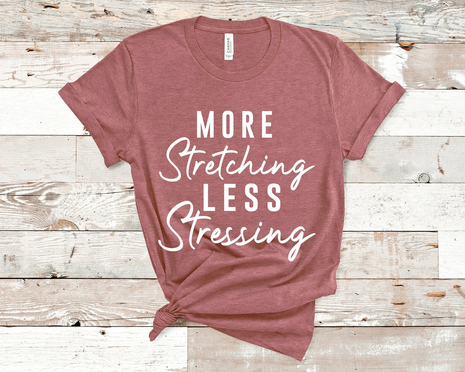 More Stretching Less Stressing Shirt Yoga Shirt Yoga T | Etsy