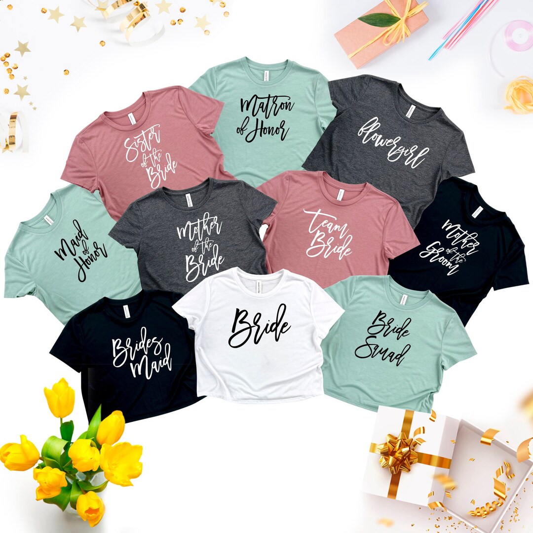 Bachelorette Party Crop Top, Bridal Family Crop Top, Bride Squad Crop ...