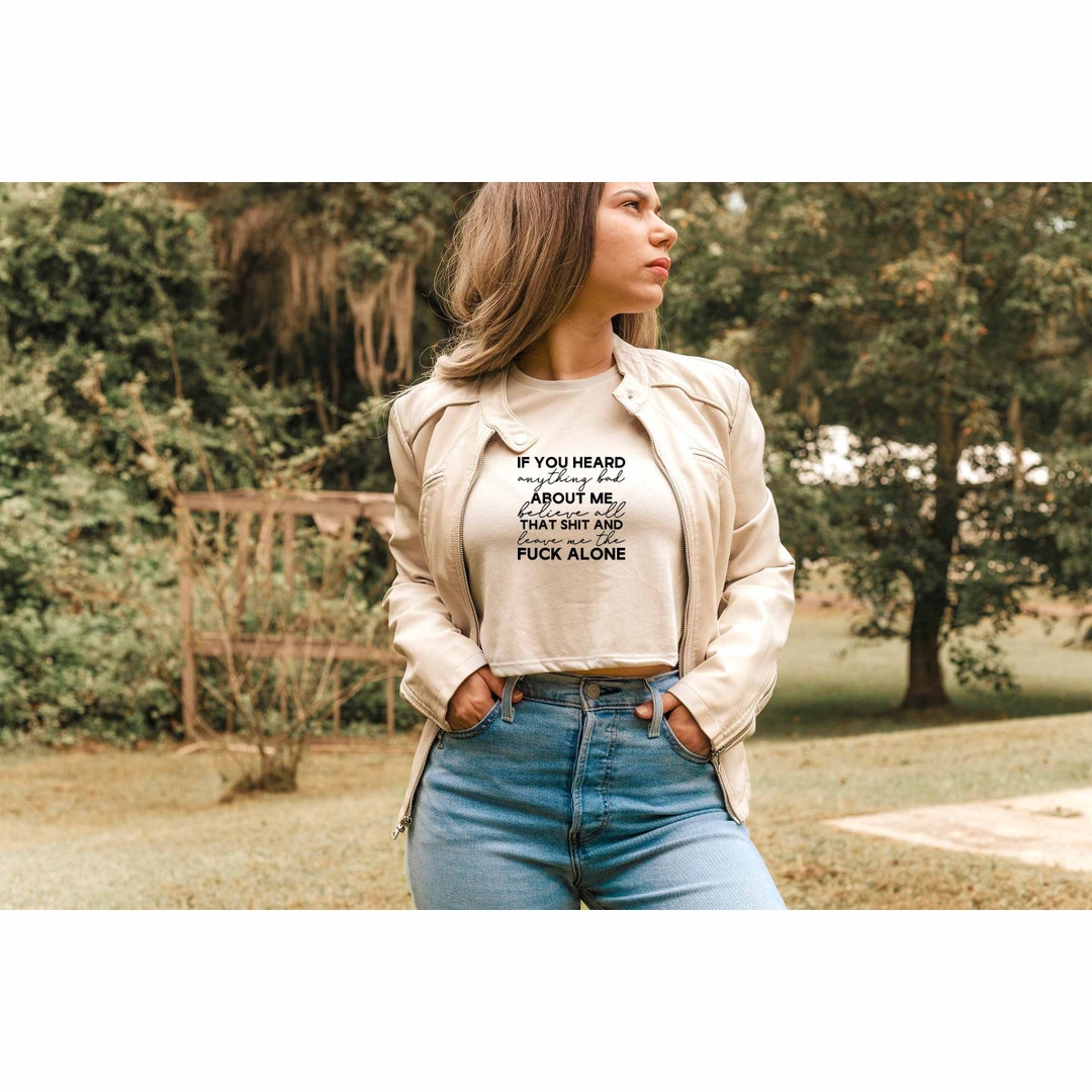 If You Hear Anything Bad Crop Top, Offensive Crop Top, Dark Humor Crop ...