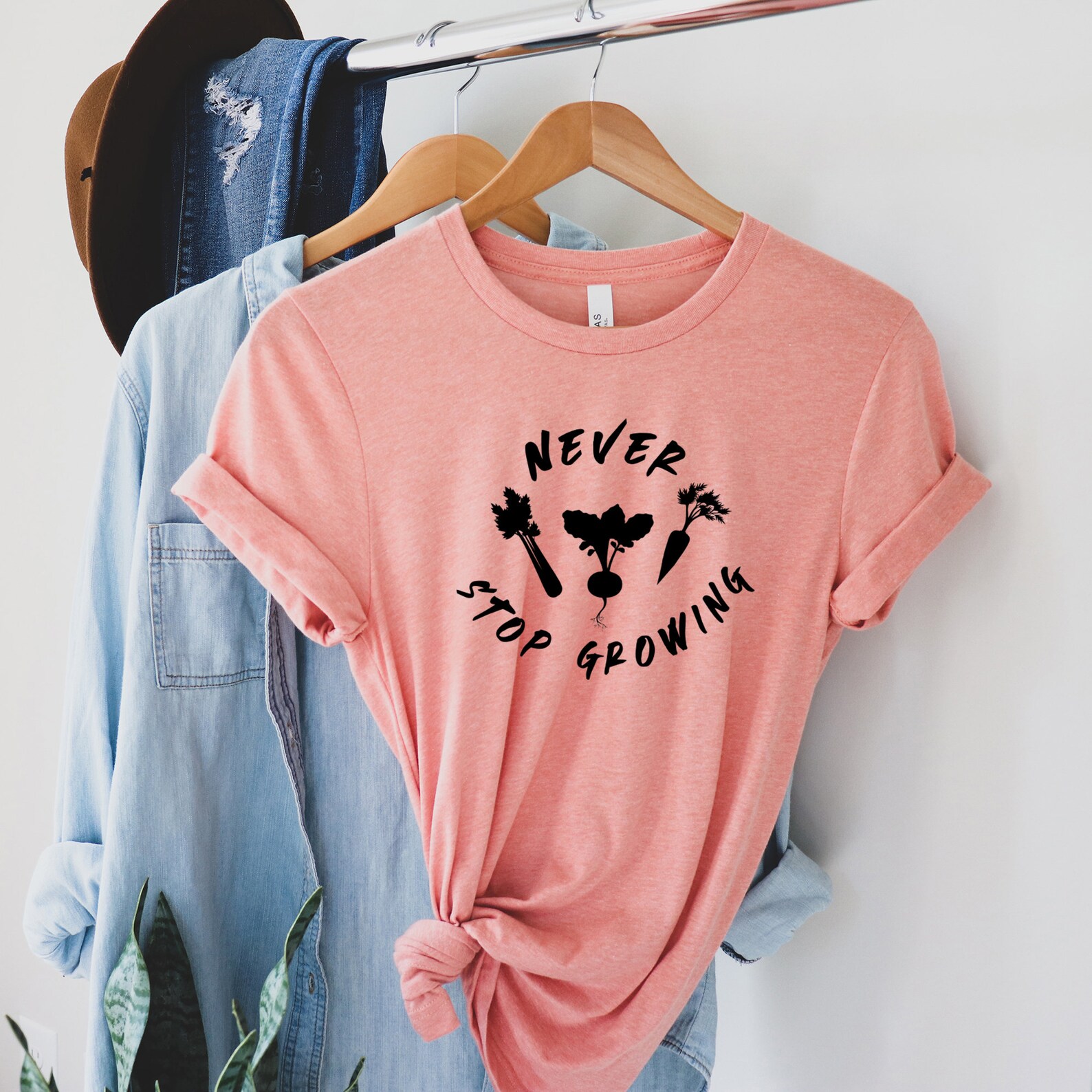 Never Stop Growing Shirt Vegetable Garden Shirt Gardening T - Etsy