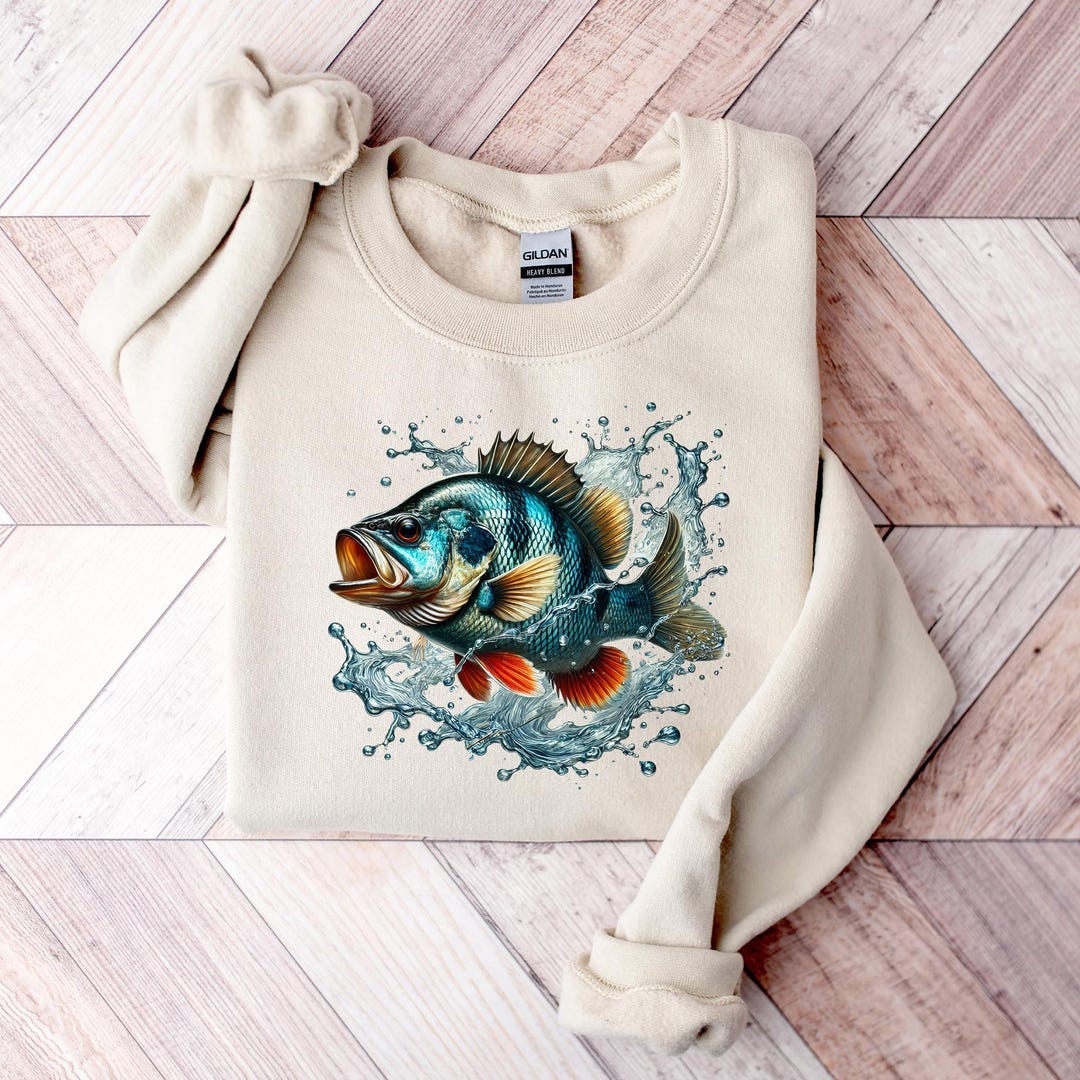 Fresh Water Sweatshirt, Fisherman Sweatshirt, Fish Hunting Sweatshirt ...
